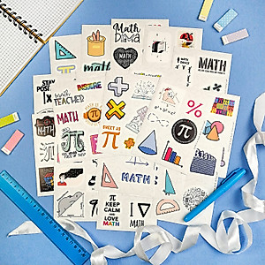 BulbaCraft 100Pcs Small Math Stickers for Students - Funny Math Gifts for Women and Men, Math Related Stickers, Funny Math Nerd Gifts, Math Lovers, Math Jokes for Mathy Folks, Math Laptop Decals