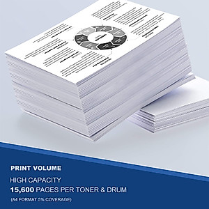 17A CF217A Black Toner & 19A CF219A Black Drum (2-Pack) Replacement for HP 17A CF217A Toner & Imaging Drum 19A CF219A Compatible with Laser Pro MFP M130a, M130nw, M130fn, M130fw, M102a, M102w Printer