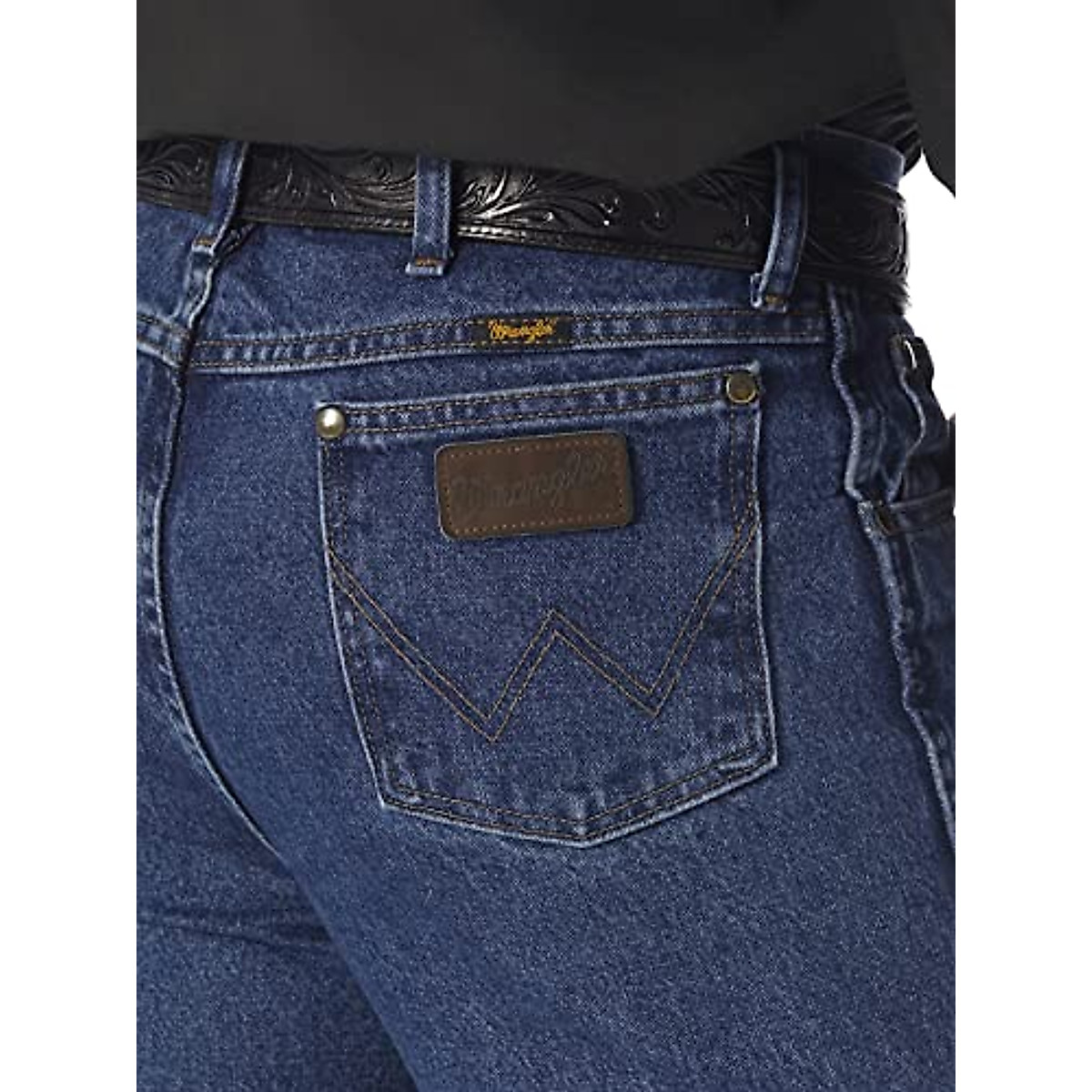 Wrangler Men's Premium Performance Cowboy Cut Slim Fit Jean, Dark Stone, 32W x 34L