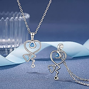 Tarsus Nurse Necklace for Women Stethoscope Necklace Nursing Gifts for Nurses Doctors Graduation Gifts for Medical Students Nurses