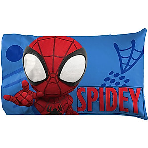 Jay Franco Marvel Spidey and His Amazing Friends Team Spidey Toddler Size Sheet Set - 3 Piece Set Super Soft and Cozy Kid’s Bedding - Fade Resistant Microfiber Sheets (Official Marvel Product)
