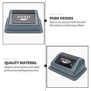 Cabilock Sink Accessories with Plastic Part Replacement Lid Rooms Bathroom Trash Accessory Supplies Large Sign Can Sanitation Dorm Push Topper Recycling Swing Lids Waste Bedroom for Carcan