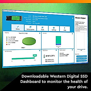Western Digital 1TB WD Green SN350 NVMe Internal SSD Solid State Drive - Gen3 PCIe, QLC, M.2 2280, Up to 3,200 MB/s - WDS100T3G0C