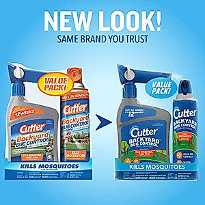 Cutter Backyard Bug Control Combo Pack, with Outdoor Fogger & Hose-End Spray Concentrate