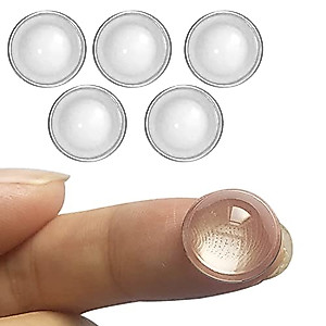 5PCS X 17MM Glass Lens Thickness 7.8MM Flat Convex Lens 17MM x H7.8MM x F9MM Optical Glass Convex Lens 17mm Lens for LED JIATONG