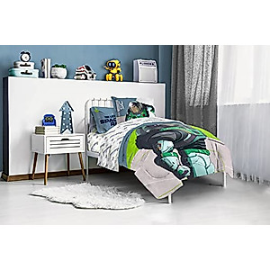 Jay Franco Disney Pixar Lightyear Ready to Go 5 Piece Twin Size Bed Set - Includes Comforter & Sheet Set - Bedding Features Buzz - Super Soft Kids Fade Resistant Microfiber (Official Product)