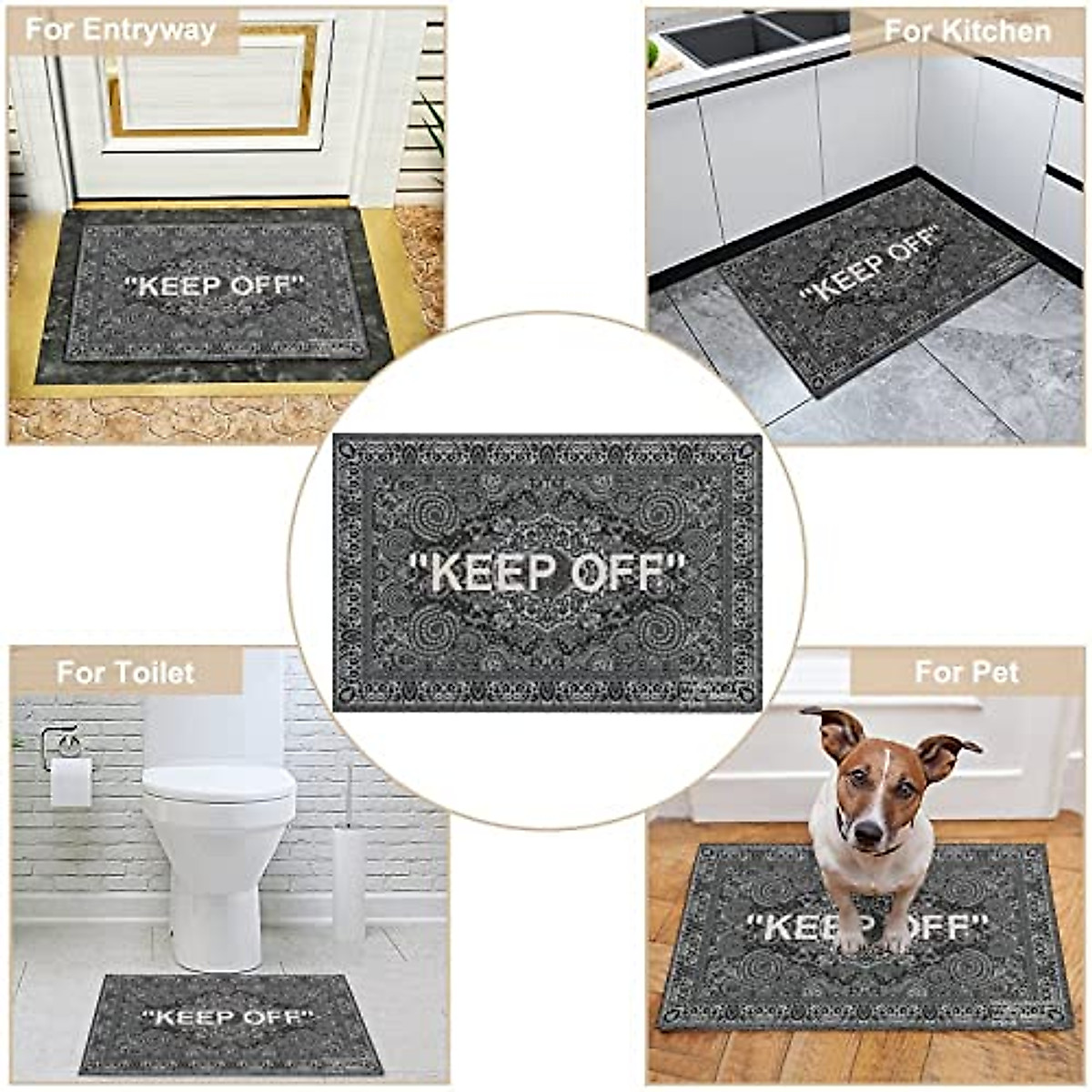 YIKUDU Keep Off Large Rugs Floor Mat Modern Carpet for Home Decoration Area Rug,Cozy Art Decoration Polyester Carpet 36 x 24 inch