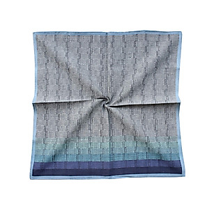 Mens Luxury 100% Cotton Handkerchiefs Plaid 6PCS