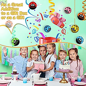 24 Pcs Ladybug Bouncy Balls Ladybug Party Favors Small Bouncing Balls 32 mm/ 1.3 Inch Ladybug Theme Rubber Balls 6 Colors Anxiety Fidget Sensory Balls for Kid Carnival Prizes Birthday Gift Bag Filling