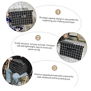 Cabilock 3 Pcs Folding Storage Box Collapsible Storage Bins Stackable Storage Bins Cube Storage Baskets Storage Cubes Storage Basket Storage Bins with Lids Container Large Cardboard