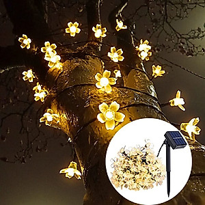 Flystoo Solar String Light Waterproof Christmas Party Fairy Lights Outdoor Solar Lamp for Home Garden Patio Yard (Emitting Color : Solar Light White)