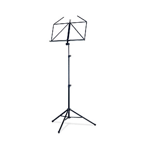 K&M - Konig & Meyer 10065.000.55 Heavy Duty Music Stand - Large Deep Desk - Sturdy Base - Adjustable Height - Compact - Professional Grade for Musicians - German Made - Black