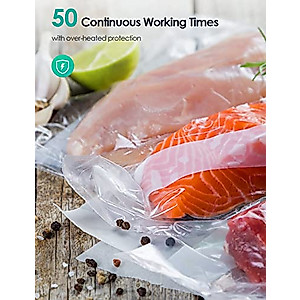 Vacuum Sealer Machine, Full Automatic Sealer Machine 8 in 1 LED Touch Screen Dual-Pump Motor, 6 Food Modes with Cutter and 15 Sealer Bags Detachable,Lad Tested