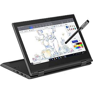 Lenovo 300e 11.6" 2-in-1 Touchscreen Winbook (4-Core Intel N4120, 4GB RAM, 64GB Storage, Webcam) Ruggedized, Water Resistant, Education Laptop, IST Computers Stylus Pen, Windows 10/11 Professional