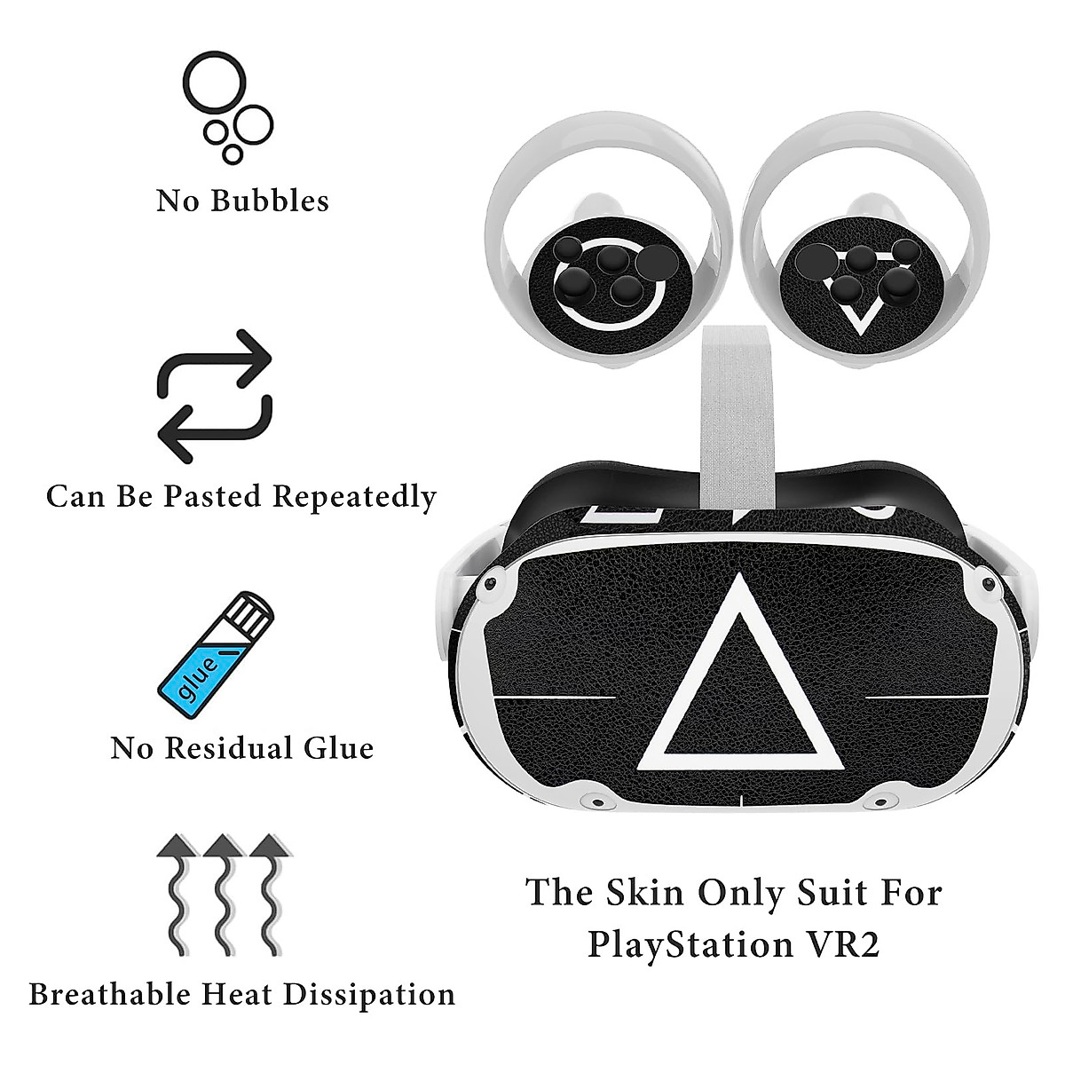 Geekria VR Headset & Controller Handle Skin Compatible with Meta Quest 2 Protective Cover, Protective Durable Scratch Resistant Quest 2 Sticker Squid