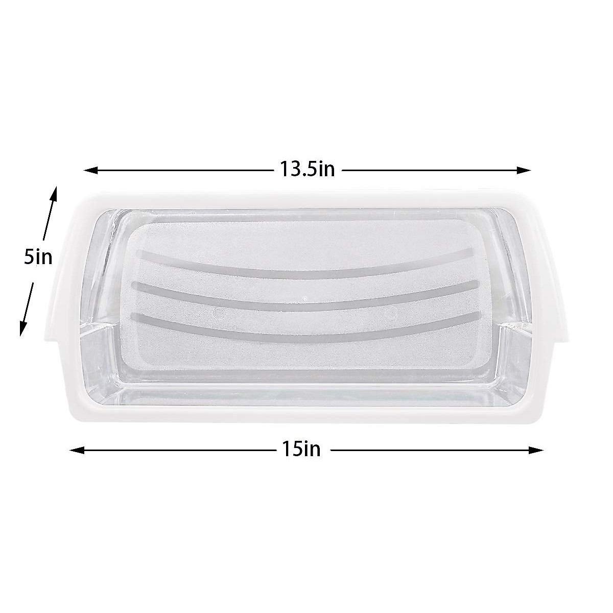 Siwdoy (Pack of 2 W10321304 Door Shelf Bin Compatible with Whirlpool Refrigerator Replaces WPW10321304 AP6019471 2179575 PS11752778, Clear