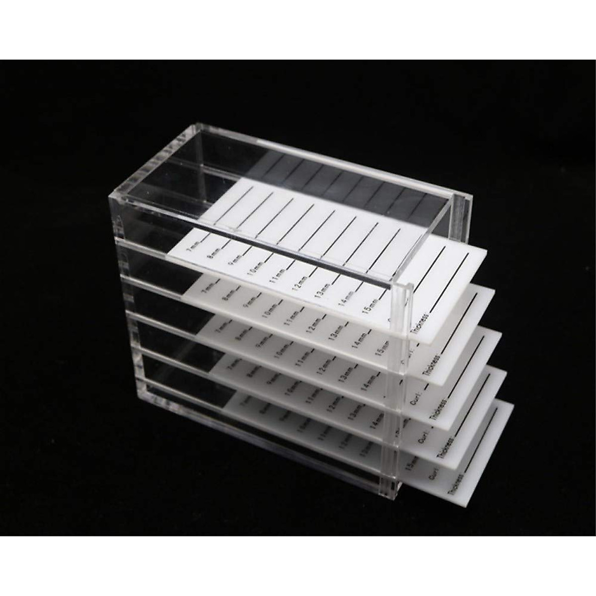 Acrylic 5 Layers clear Eyelash Storage Box, Makeup Display Container, Eyelashes Holder Case Grafting, Eyelash Transparent Box Extension Tool