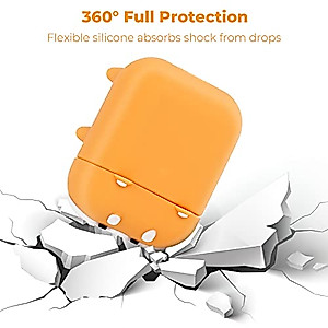 YONOCOSTA Cute Airpods Case, Airpods 2 Case, Corgi Dog Cool Funny 3D Animals Cartoon Puppy Shaped Full Protection Shockproof Soft Silicone Charging Case Cover Skin for Airpods 1st & 2nd Generation