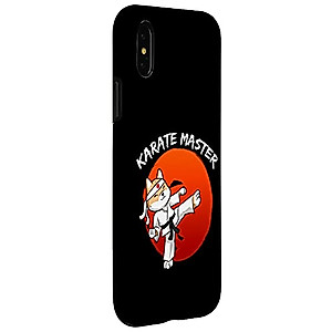 iPhone X/XS Funny Shiba Inu Uni Dog Red Holey Karate Master Japan Love Case