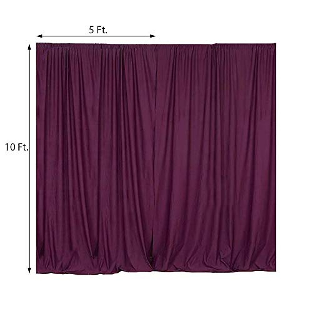 BalsaCircle 10 ft x 10 ft Eggplant Purple Polyester Photography Backdrop Drapes Curtains Panels - Wedding Decorations Home Party Reception Supplies