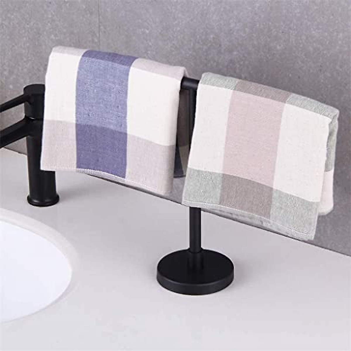 MFCHY Movable Free-Standing Hand Towel Holder Standing Tree Rack Bath Towel Stand Bathroom Vanities Countertop