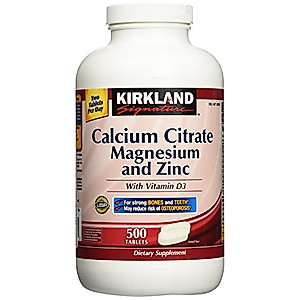 Kirkland Signature Calcium Citrate 500mg (500 Tablets)