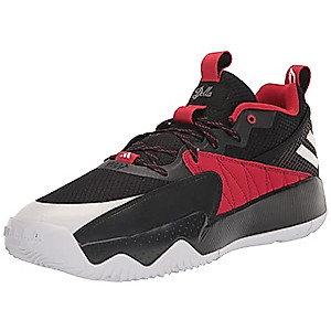 adidas Unisex Dame Certified Basketball Shoe, Better Scarlet/White/Black, 13 US Men