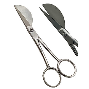 Cynamed Applique Scissors 5" With Duckbill Edge Shaped Paddle For Art, Crafting, Fabric, Thread, Needlework and Embroidery - Versatile Miniature Scissors For Sewing Kit