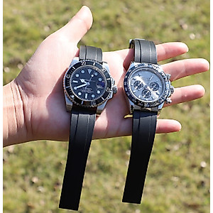 Sight Focus 20mm Rubber Watch Band For Rolex Daytona,Submariner 40,Yacht-Master 40,GMT-Master 40,Sea Dweller 40,Air-King 40,Datejust 36,Day-Date 36/40,Explorer 39/40,Milgauss 40,Oyster Perpetual 39,Wristband for TUDOR Omega/Seiko/CITIZEN Watchband Strap