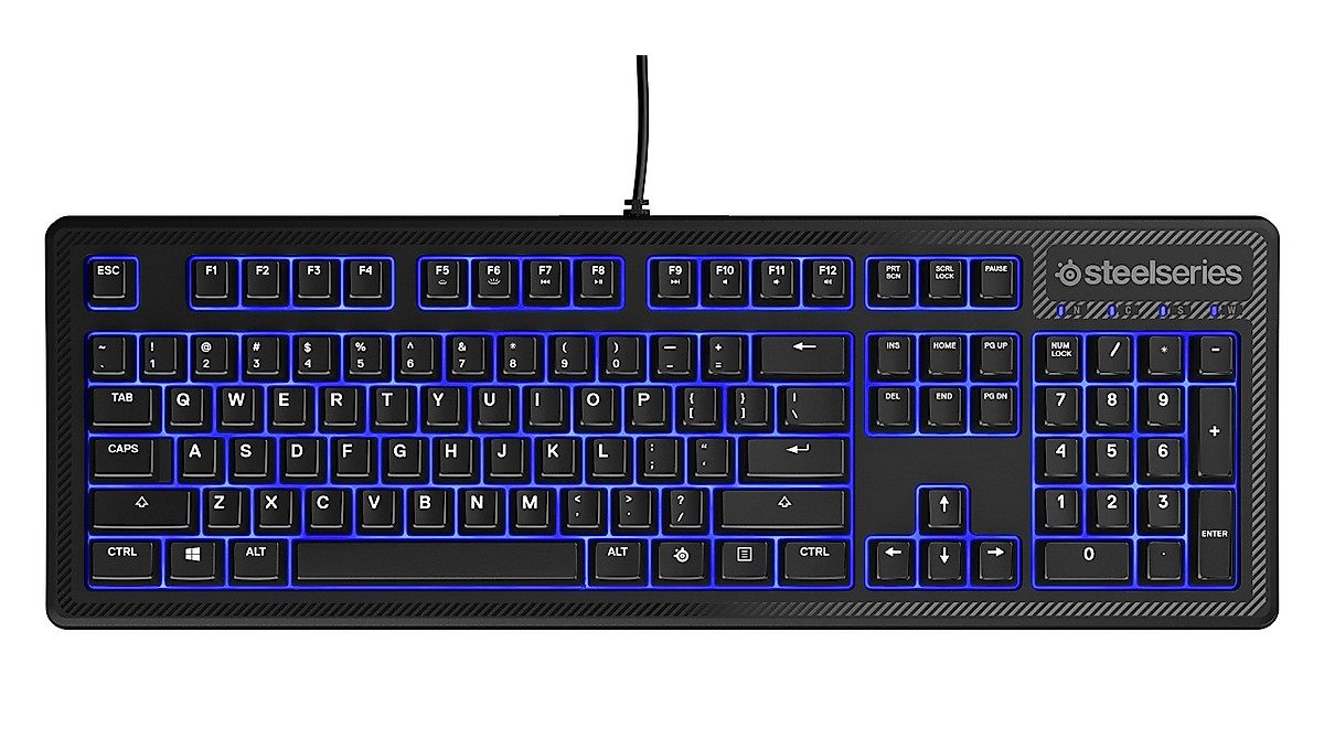 SteelSeries Apex 100 Gaming Keyboard – Tactile & Silent with Blue Backlight