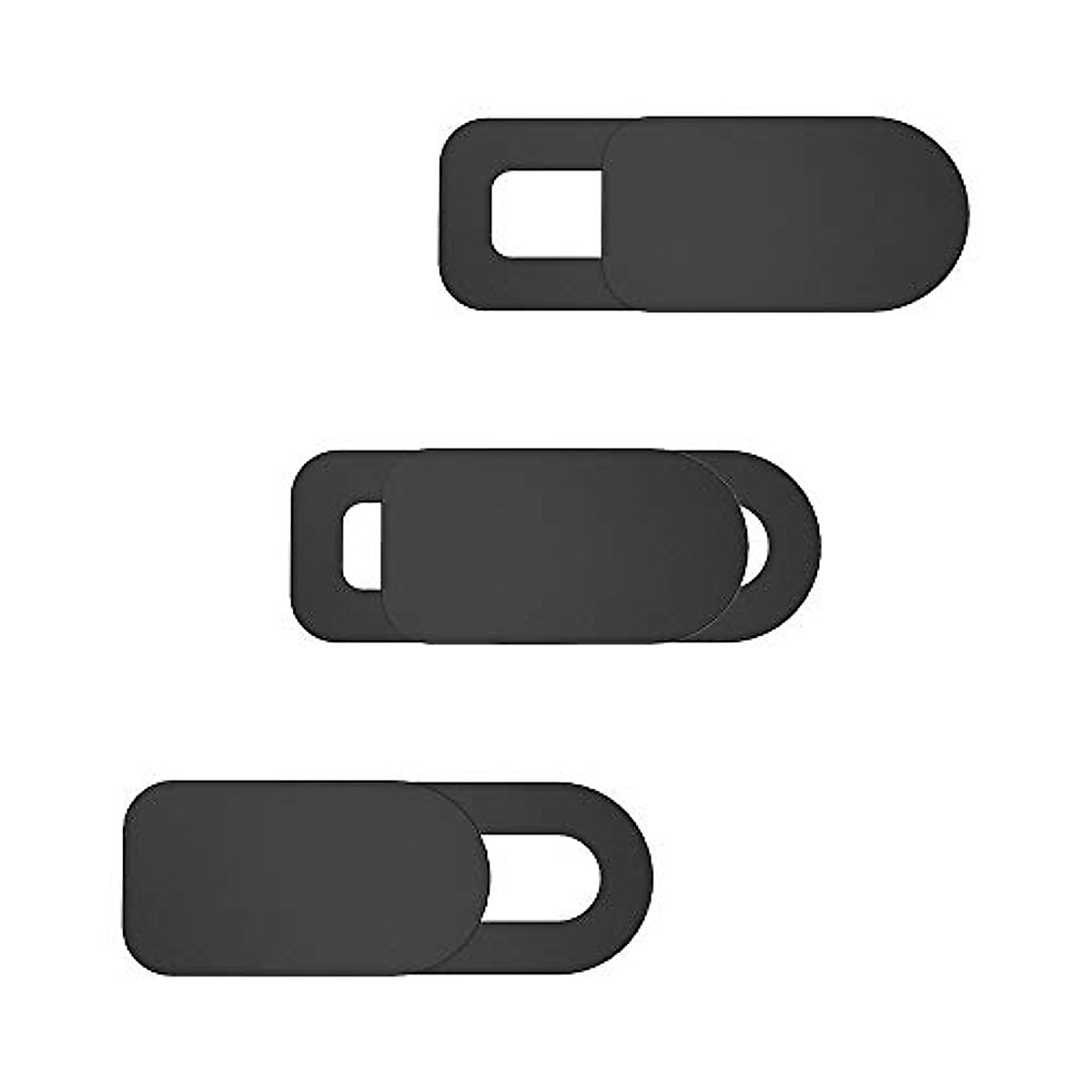 SenseAGE 3 Pack Webcam Cover Slide, 0.03 Inch Ultra-Thin Web Camera Cover for MacBook Pro, iMac, Laptop, PC, iPad, Tablet and More, Protect Your Own Privacy and Secure, Black