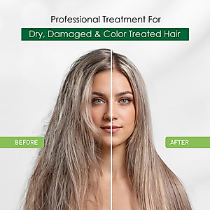 Herbishh Argan Hair Mask-Deep Conditioning & Hydration For Healthier Looking Hair for very Dry, Weak, Stressed Out Hair, No Sulphates, No Parabens