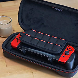 Satisfye – ZenGrip Pro Gen 3 OLED Slim Bundle, Accessories Compatible with Nintendo Switch - The Bundle includes: Black Pro Grip, Slim Case