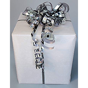 Silver Ribbon Curling Gift Wrapping Ribbons Red Valentine Holiday Clearance Metallic Silver & Red Set Shiny for Xmas, Birthday/New Year Party Decoration, Wedding Gift Wrap 500 Yards