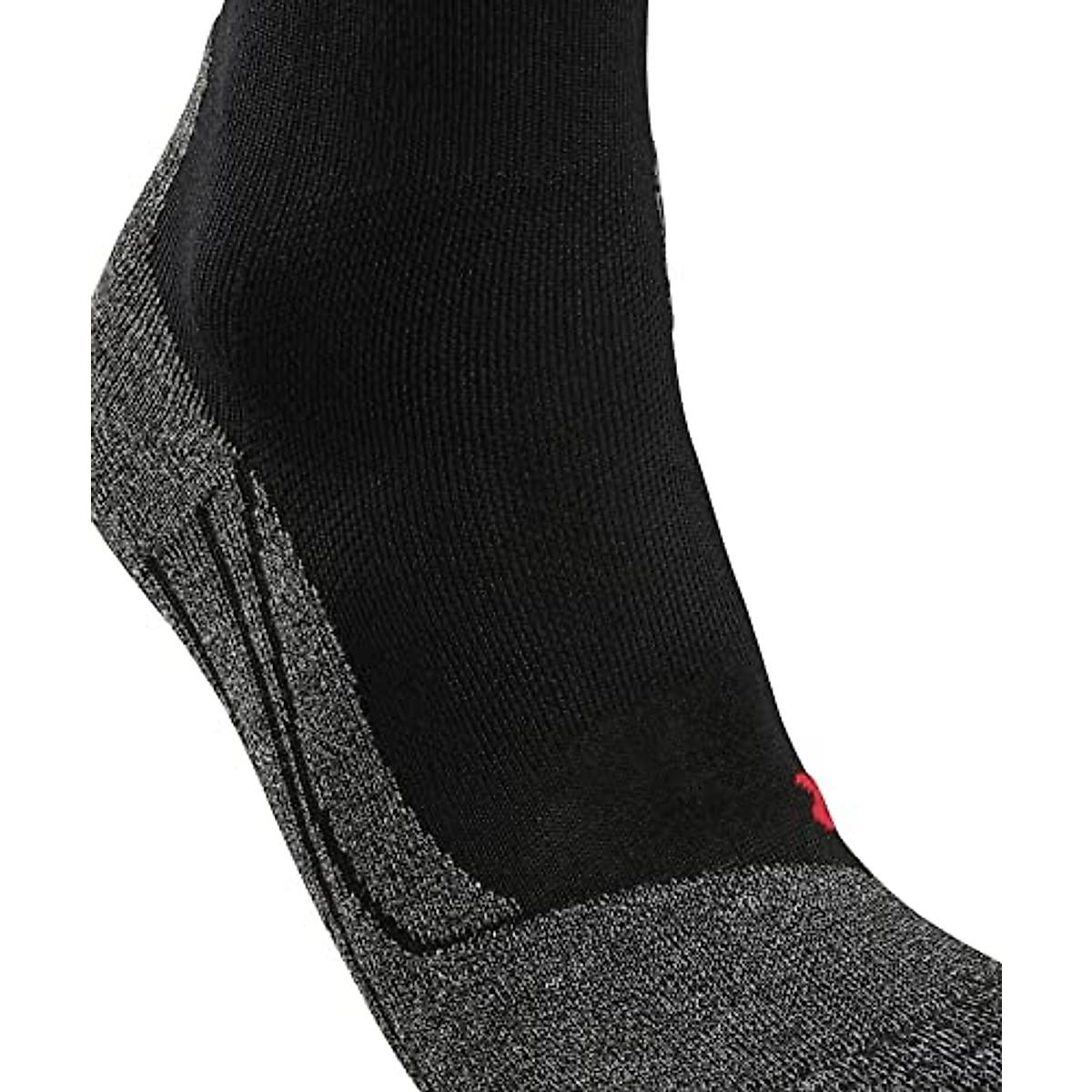 FALKE Men's RU3 Comfort Running Socks, Mid Calf, Thick Cushion, Anatomic Fit, Breathable Quick Dry, Organic Lyocell, Black (Black-Mix 3010), 9-10, 1 Pair
