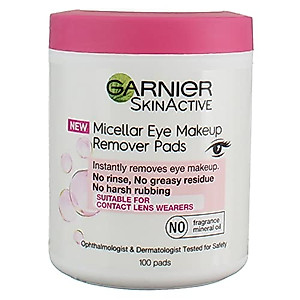 Micellar Eye Makeup Remover Pads, 100 Pads (Pack of 2)