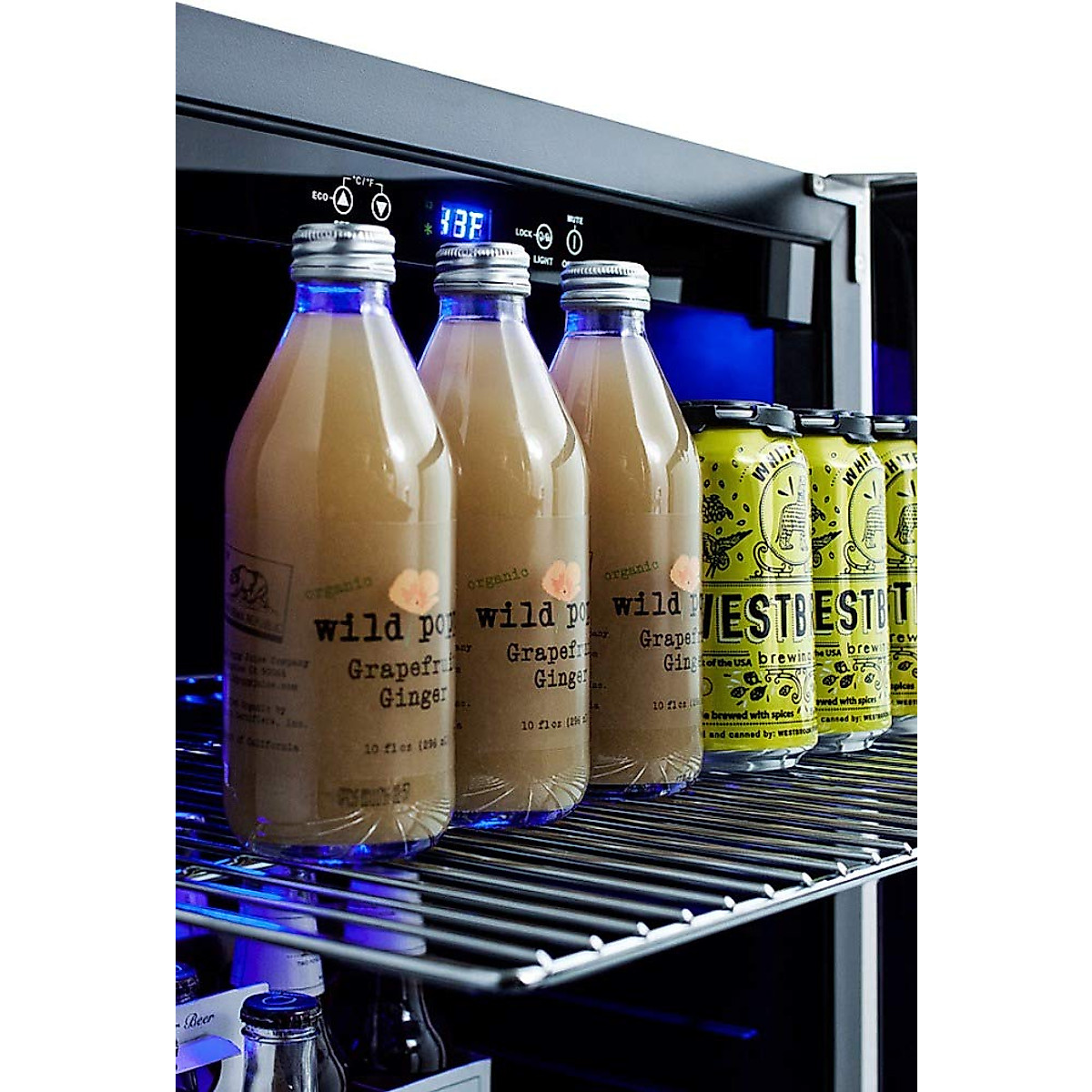 Summit Appliance Beverage Cooler, Grey/Clear