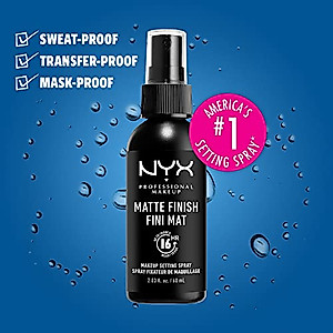 NYX PROFESSIONAL MAKEUP Makeup Setting Spray - Matte Finish, Long-Lasting Vegan Formula (Packaging May Vary)