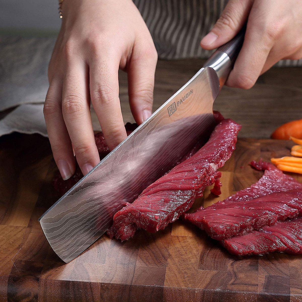 PAUDIN Nakiri Knife and Kitchen Utility Knife