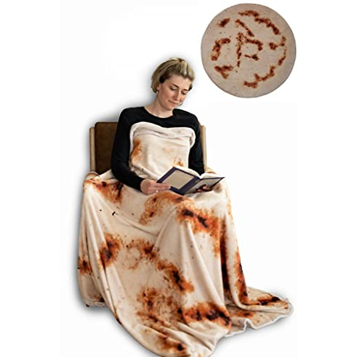 Arepa Blanket, Cobija de Arepa, Venezuelan, Colombian, Double-Sided Throw Blanket, Flannel Arepa Criolla, Soft Throw Blanket, Fun Gift, Novelty, 71 inches, Regalo