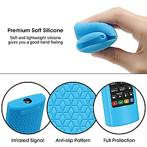 Silicone Protective Case for LG AKB75095307 AKB75375604 AKB74915305 Remote Control, Shockproof Anti-Lost Remote Cover Holder Skin Sleeve Protector for LG Smart TV Remote (Glow Blue)