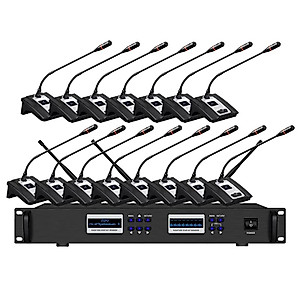 Wireless Conference System Digital Discussion System 1 Chairman 14 Delegate Mic for Church, School, Government, Training