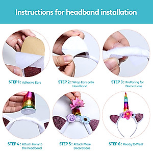 Klever Kits Unicorn Gifts Girls DIY Craft Kit Including 1 Large String Art Board, 1 Unicorn Flower Headband, 3 Unicorn Glitter Slime and Unicorn Sewing Kits, Art & Crafts Project Kit for Kids Girls