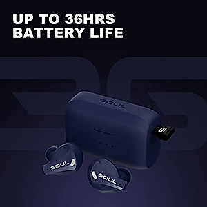 New Soul Emotion PRO Wireless Bluetooth Earbuds - Hybrid Active Noise Cancelling ENC in-Ear Headphones with Wireless Charging Case for Music and Calls - Superior Sound Quality and Comfort - Blue