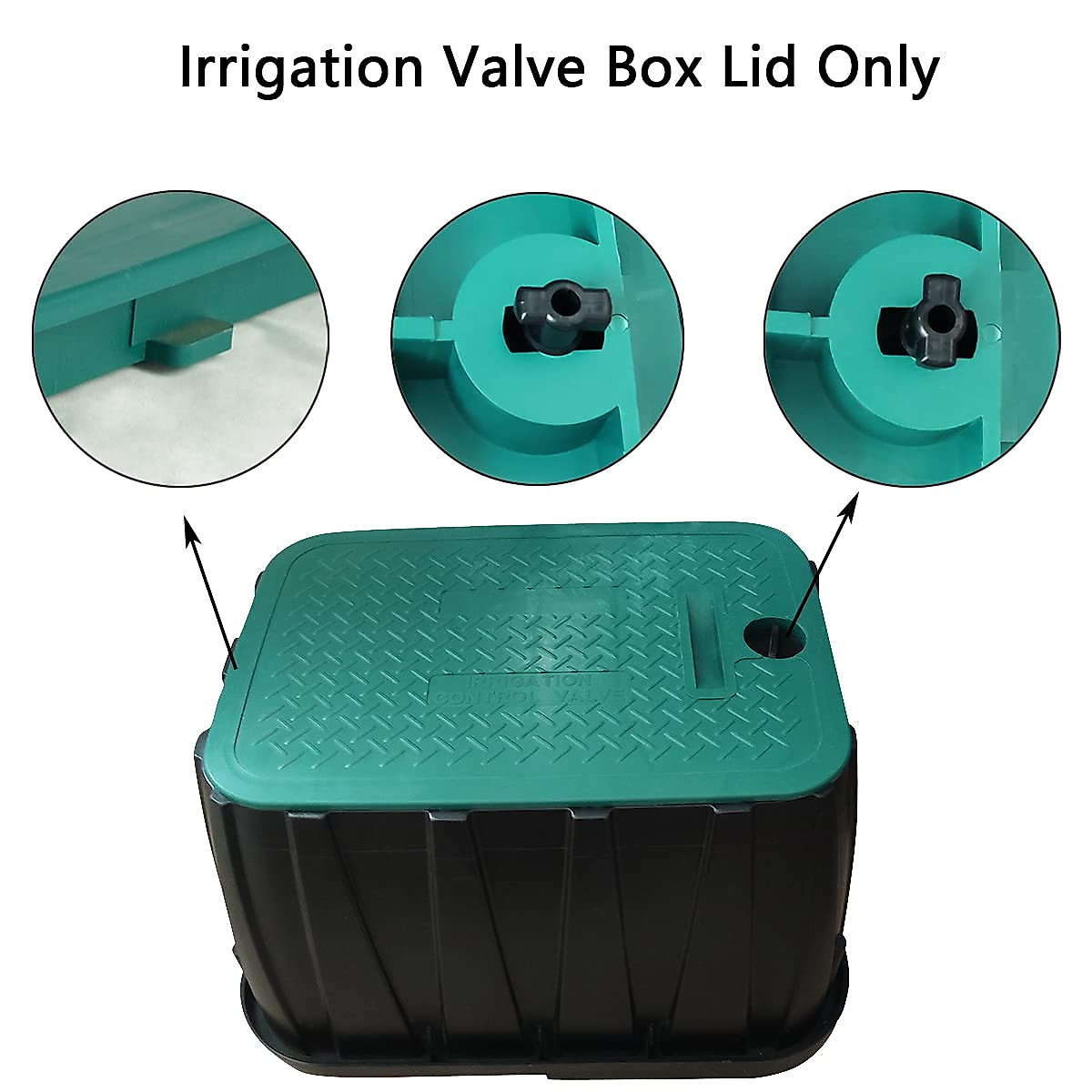 12x17 Valve Box Cover Lid Sprinkler Valve Box Lid Replacement Rectangular for Outside Irrigation