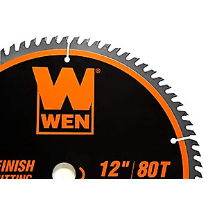 WEN BL1232-2 12-Inch 32-Tooth and 80-Tooth Carbide-Tipped Professional Woodworking Saw Blade Set, Two Pack