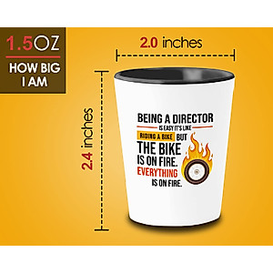 Bubble Hugs Director Shot Glass 1.5oz - Being A Director - Executive Manager Supervisor Minister Boss Chief Office Leader Curator Coordinator Filmmaker