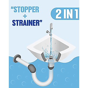 Tgosomt Bathroom Sink Stopper, Bathroom Sink Drain Strainer, Revolutionary Bathroom Accessories & Essentials (Chrome-Plated)