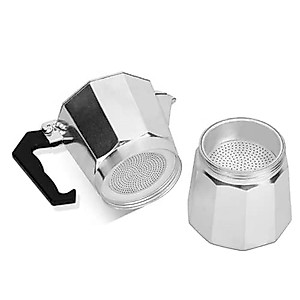 Stovetop Espresso and Coffee Maker, 6 Cup Moka Pot for Classic Italian Espresso, Aluminium Maker Home Camping, Silver