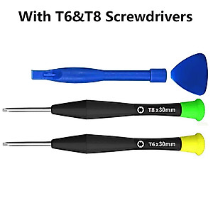 Xbox One S Controller Joystick Replacement, SKZIRI 6PCS Thumbsticks Analog Thumb Sticks Parts with T6 T8 Torx Screws Security Screwdriver Repair Tool Kit Set for Xbox One Controller(Set2 for Xbox one)